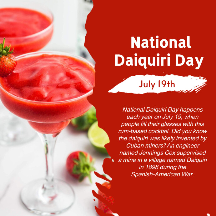 Copy of national daiquiri day | PosterMyWall
