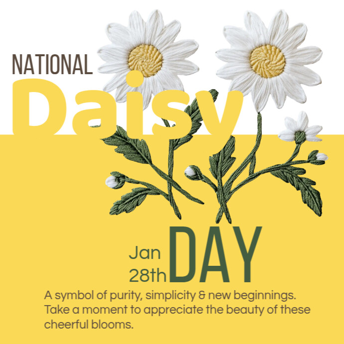 Copy of National Daisy Day Instagram Post | PosterMyWall