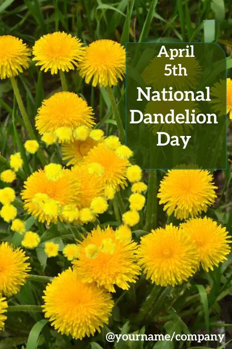 National Dandelion Day Poster Template | PosterMyWall