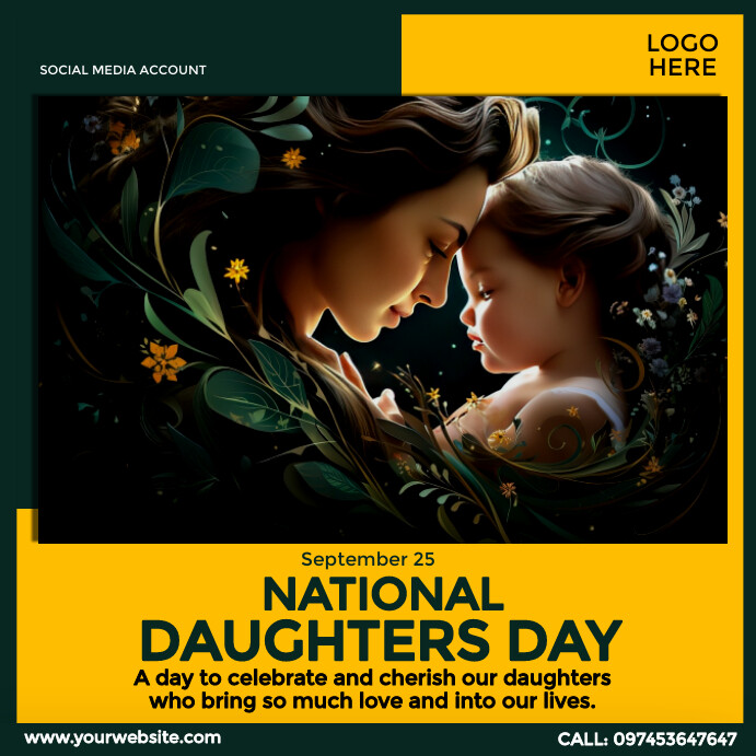 Plantilla de National Daughters Day | PosterMyWall