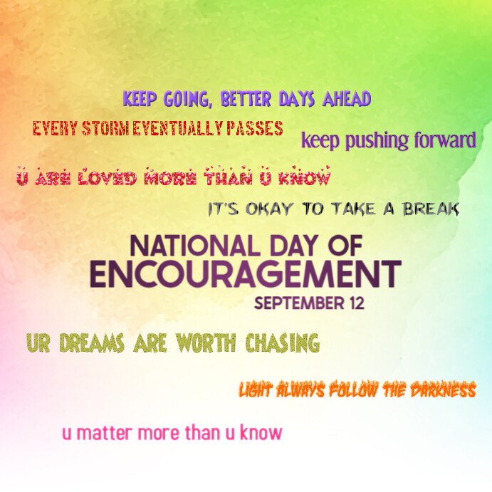 National Day Of Encouragement Template Design Instagram Post | PosterMyWall