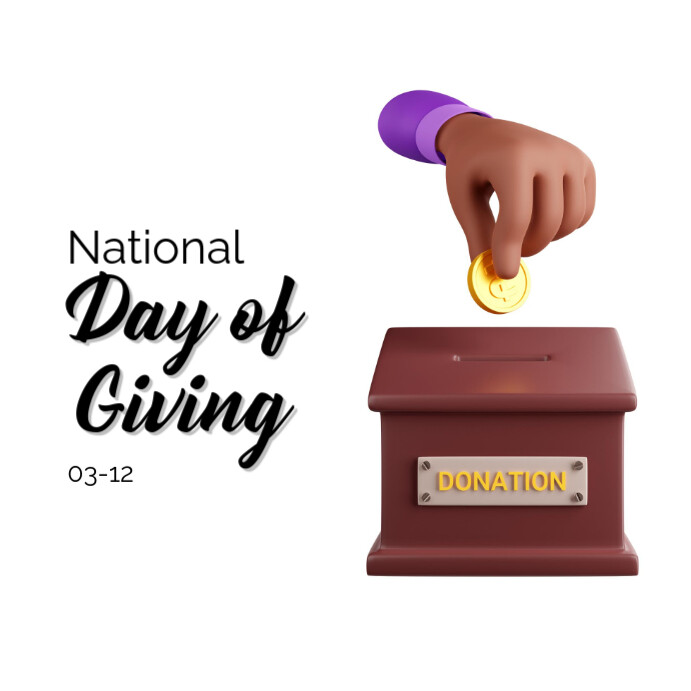 National day of giving design Template | PosterMyWall