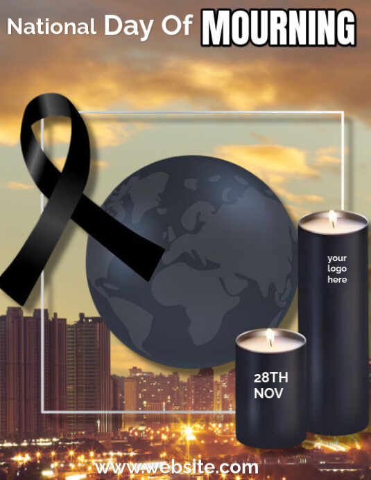 National day of mourning Template | PosterMyWall