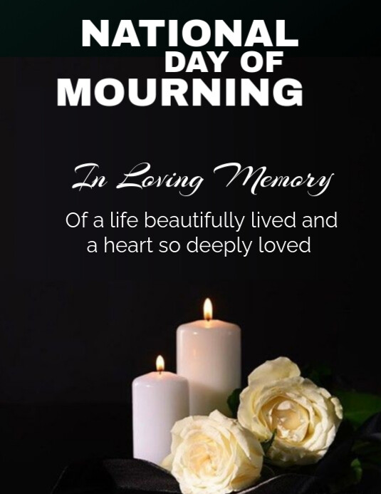 National day of mourning Template | PosterMyWall