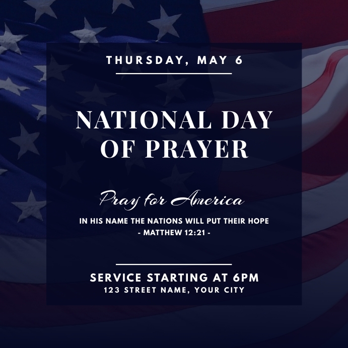 Copy of national day of prayer social graphic | PosterMyWall