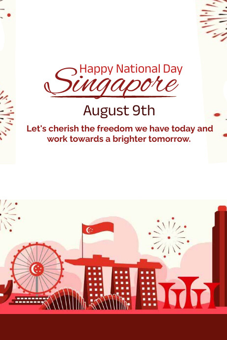 national day of singapore Template | PosterMyWall