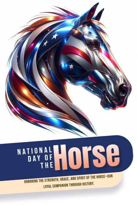 Modèle National day of the horse | PosterMyWall