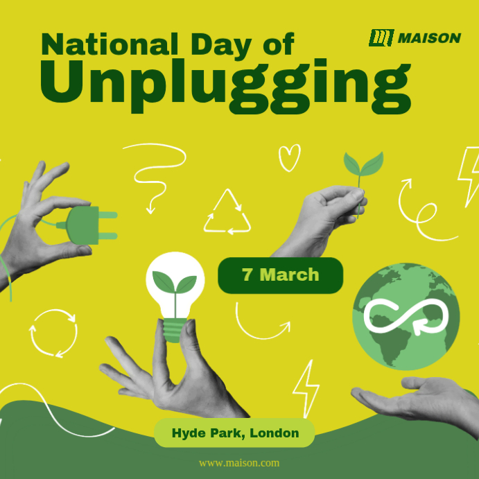 National Day of Unplugging Poster Template | PosterMyWall