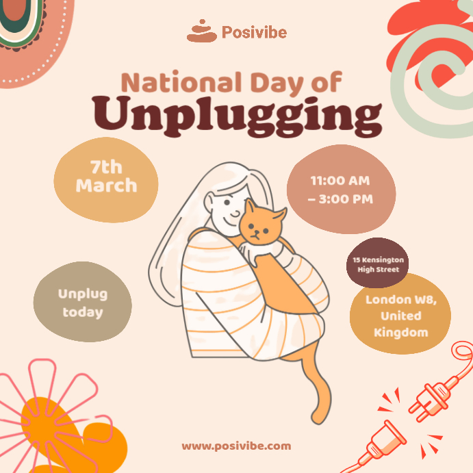 National Day of Unplugging Social Media Post Template | PosterMyWall
