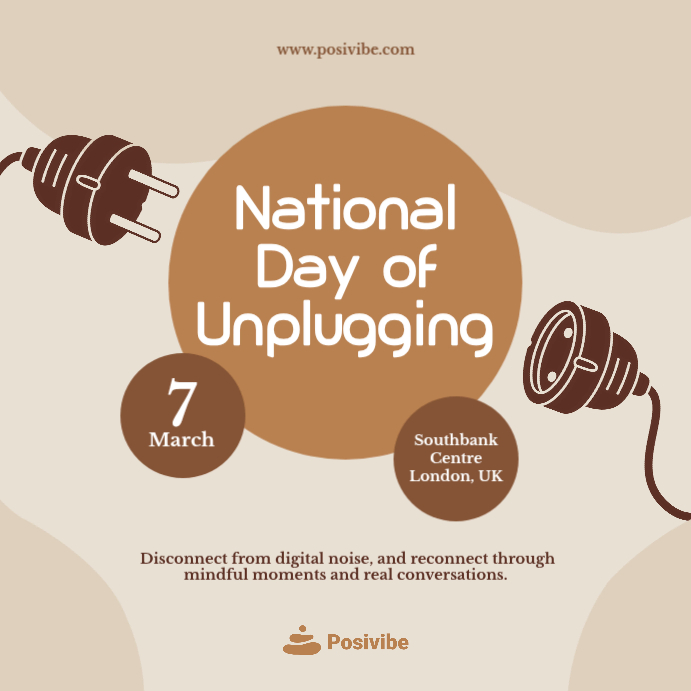 National Day of Unplugging Social Media Post Template | PosterMyWall