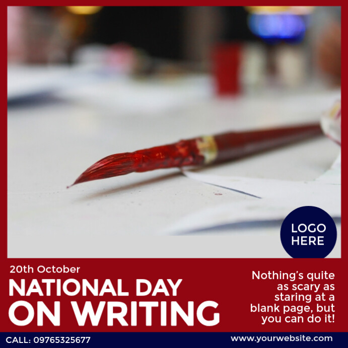 Plantilla de National Day on Writing | PosterMyWall