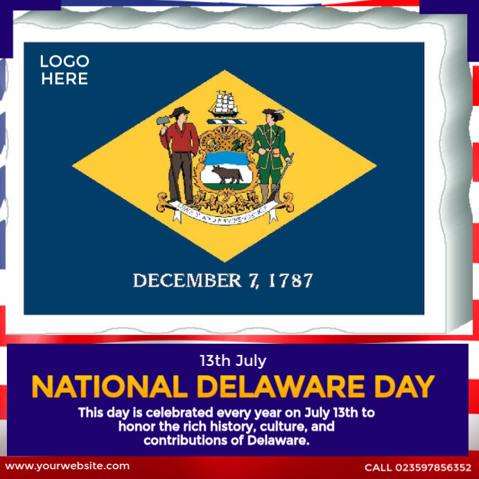 National Delaware Day Template | PosterMyWall