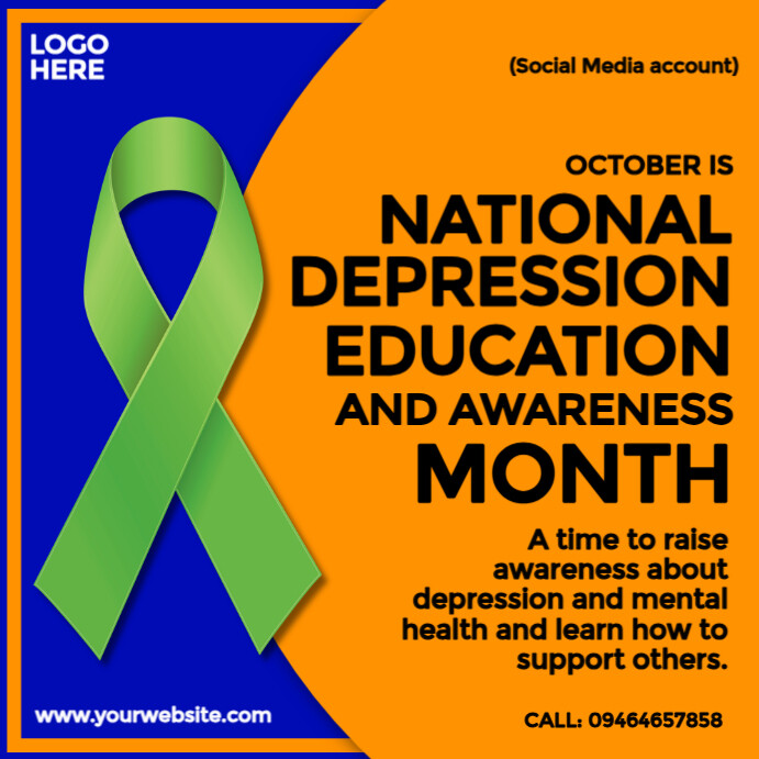 Modèle National Depression Education and Awareness Month | PosterMyWall