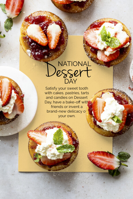National Dessert Day Poster Template | PosterMyWall