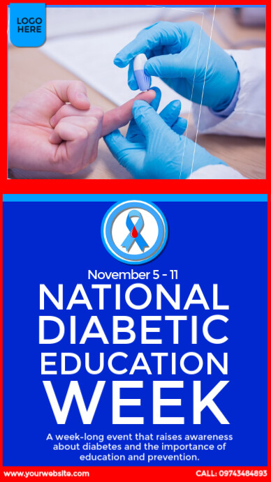 National Diabetes Education Week Ad Template | PosterMyWall