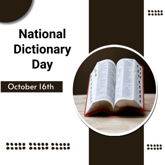 national dictionary day Template | PosterMyWall