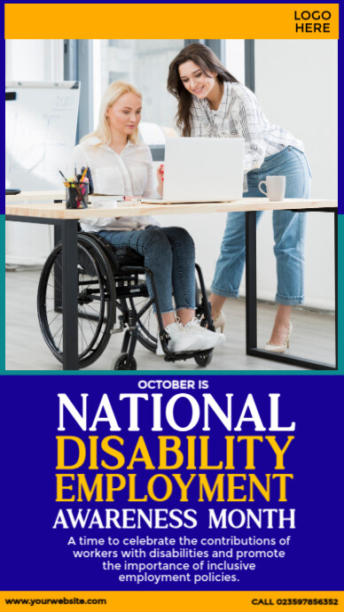 National Disability Employment Awareness Month Template | PosterMyWall