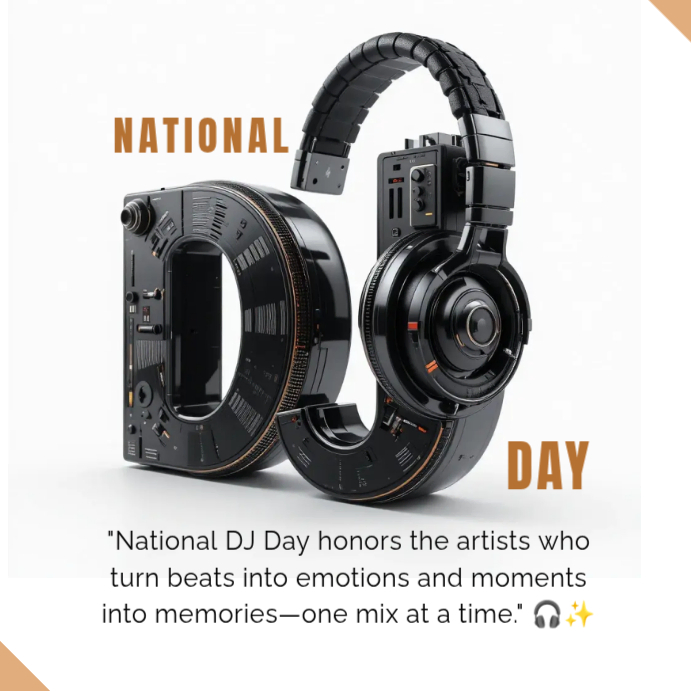 National DJ day, DJ day, dj Template | PosterMyWall