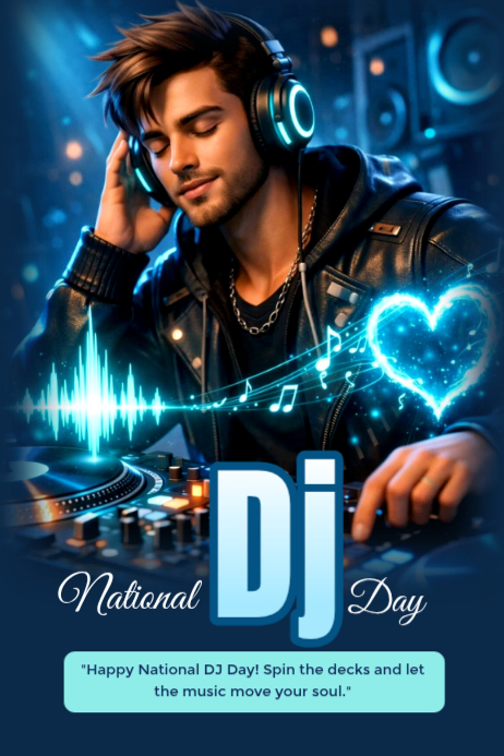 National dj day Template | PosterMyWall