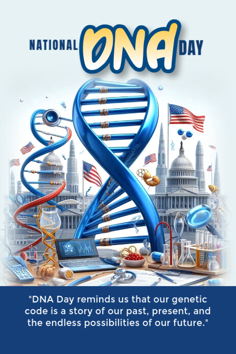 NATIONAL DNA DAY Template | PosterMyWall
