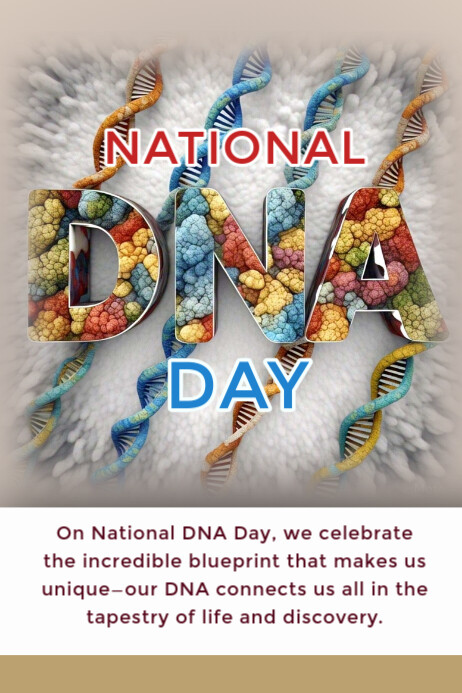 National DNA day Template | PosterMyWall