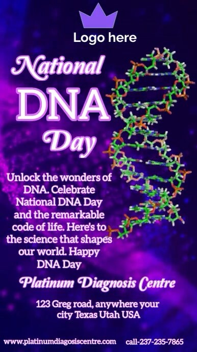 National DNA Day Digital Display Video Templa Template | PosterMyWall