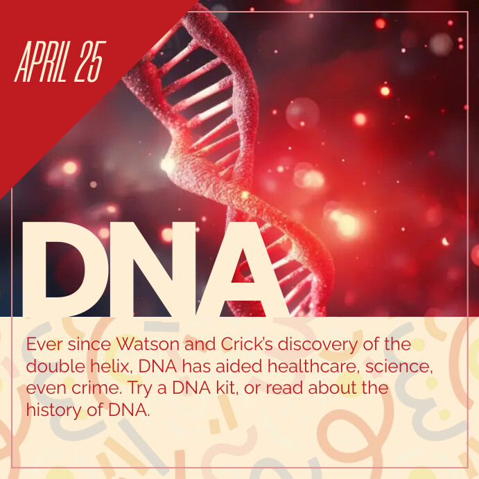 National DNA Day Instagram Post Template | PosterMyWall