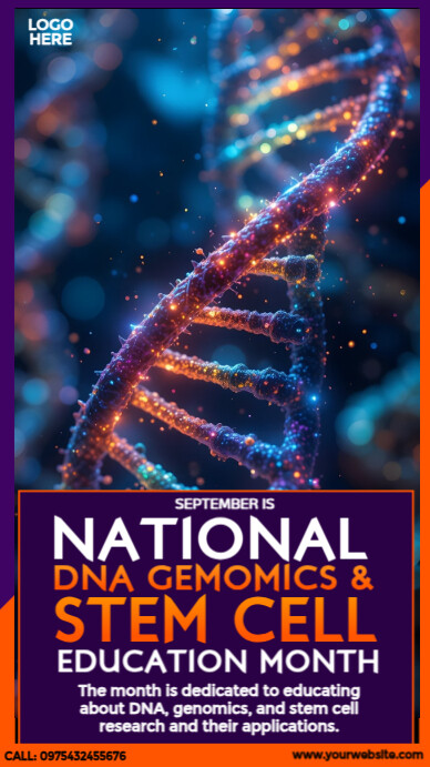 Plantilla de national dna genomics and stem cell education month ...