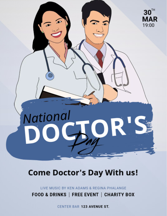 National Doctor's Day Flyer Design Template | PosterMyWall