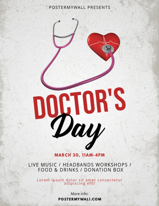 National Doctor's Day Flyer Design Template | PosterMyWall