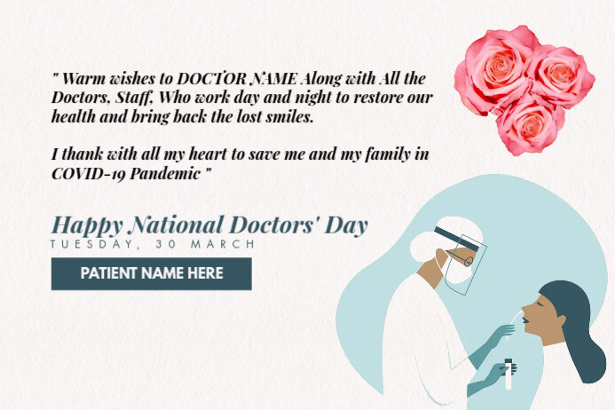 Copy of National Doctors' Day 2021 Template | PosterMyWall