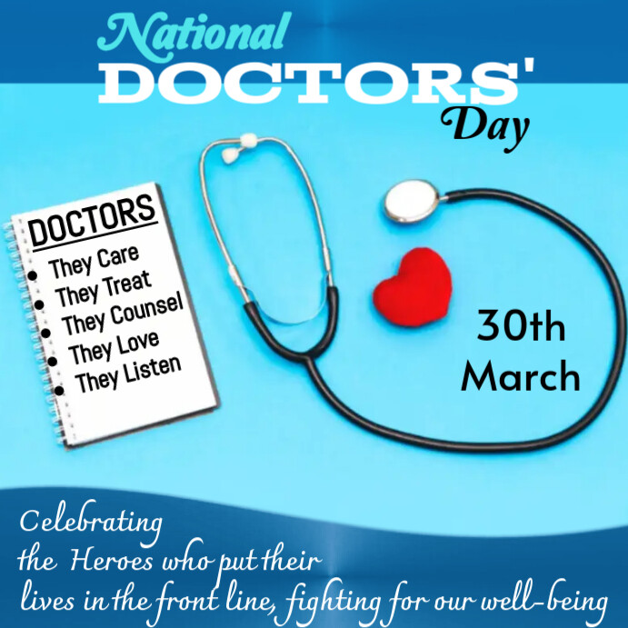 National Doctors Day Flyer Template | PosterMyWall