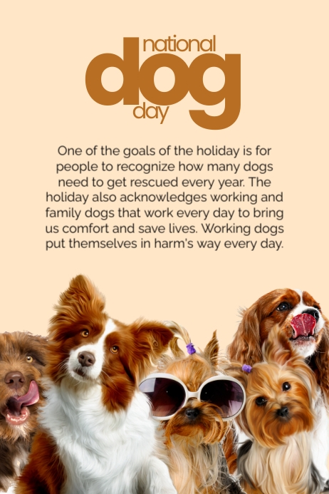 National Dog Day Poster Template | PosterMyWall