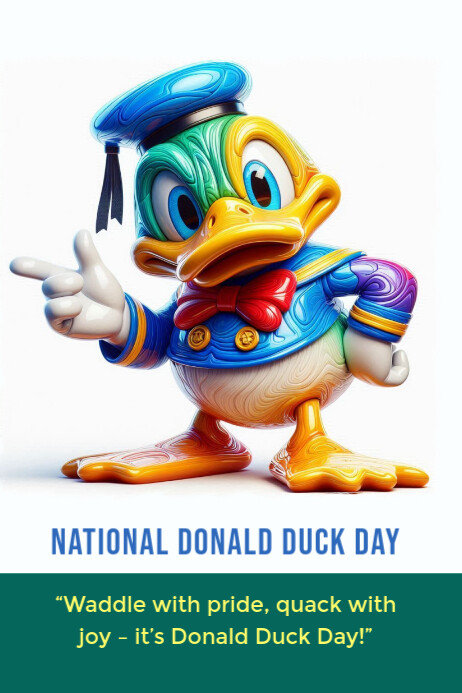 National Donald duck day Template | PosterMyWall