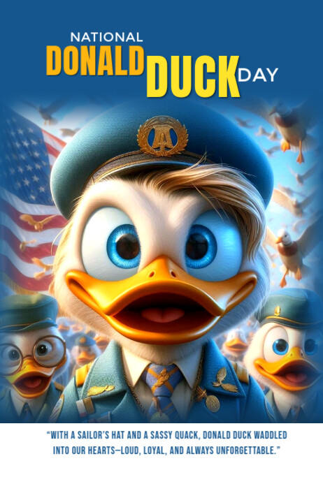 Copy of NATIONAL DONALD DUCK DAY | PosterMyWall