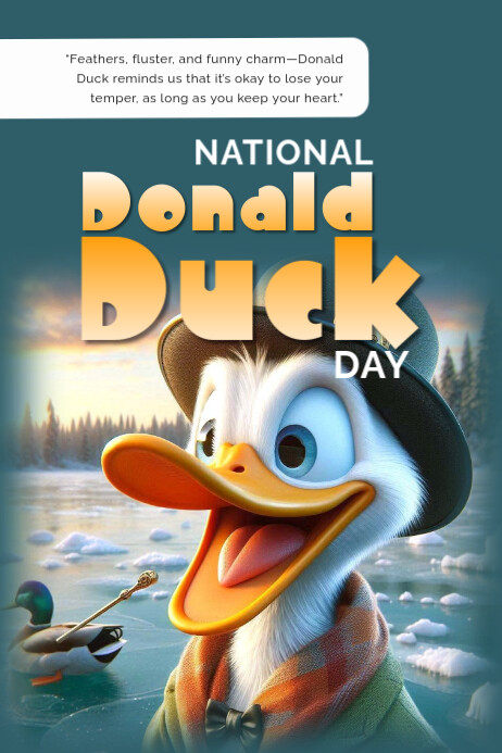 National Donald duck day Template | PosterMyWall