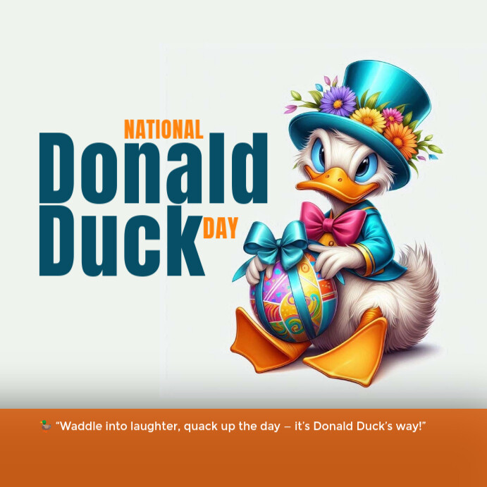 Copy of National Donald duck day | PosterMyWall
