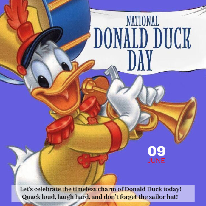 National Donald Duck Day Template | PosterMyWall