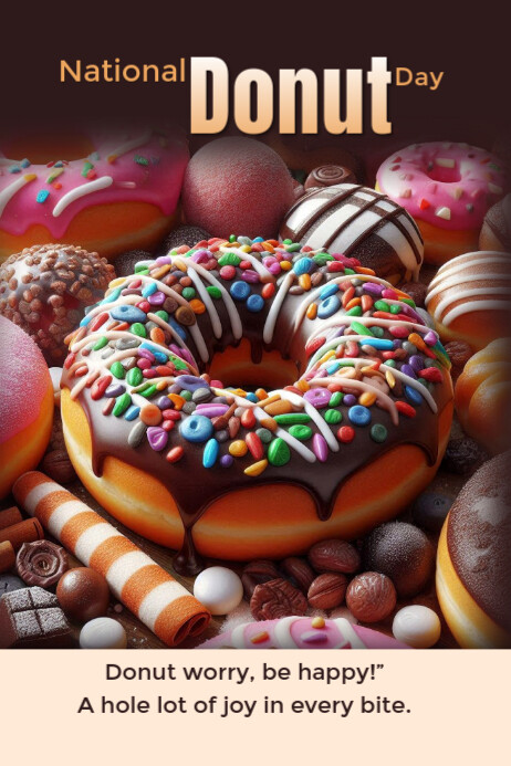 Copy of NATIONAL DONUT DAY | PosterMyWall