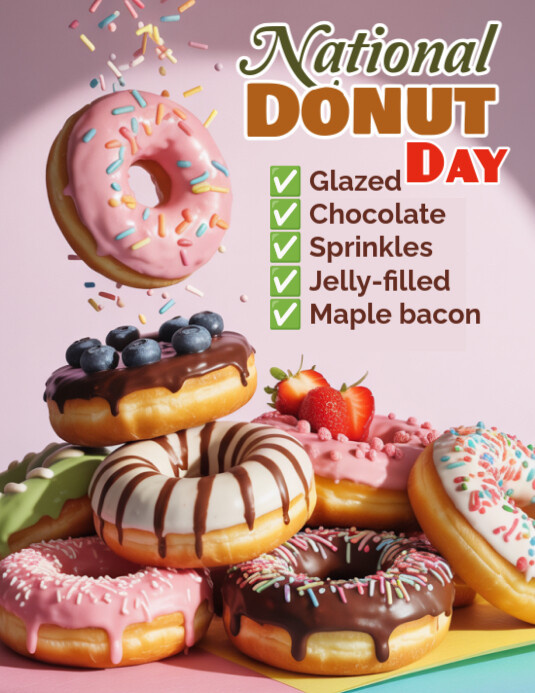 National Donut Day Template | PosterMyWall