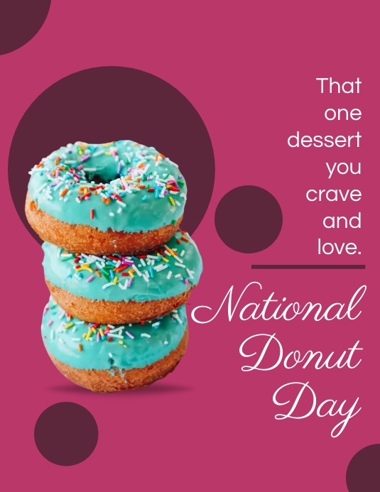 National Donut Day Template | PosterMyWall