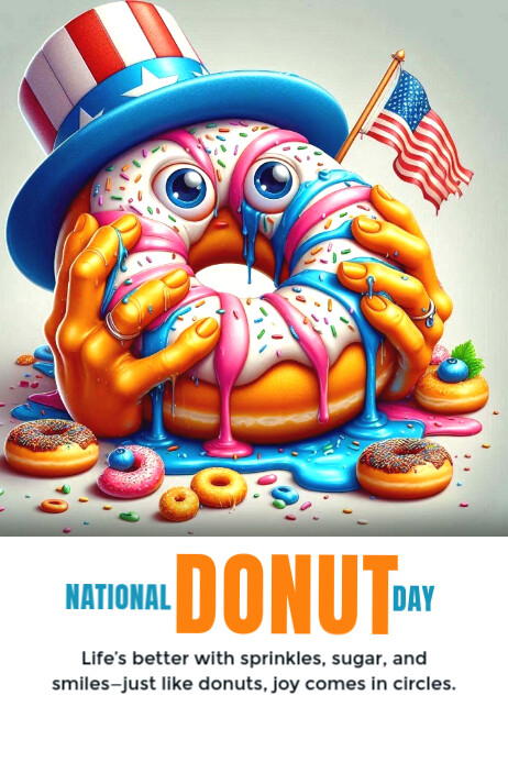 National donut day Template | PosterMyWall
