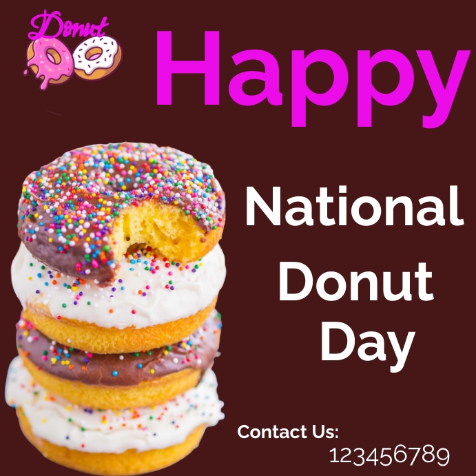 Copy of national donut day | PosterMyWall