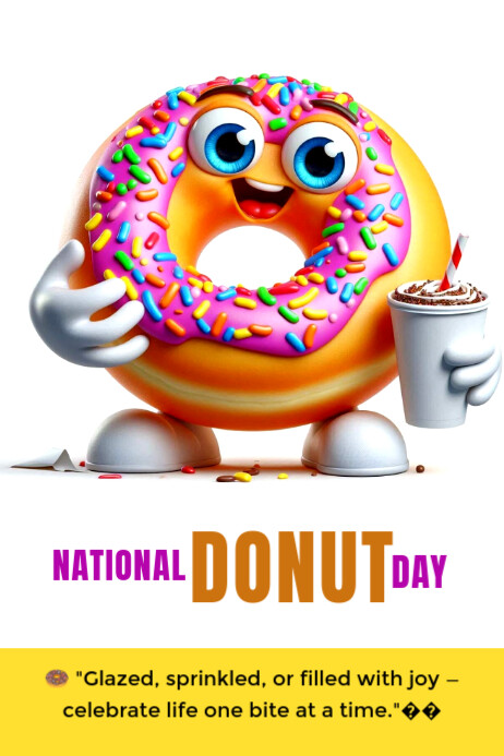 National Donut Day Template | PosterMyWall