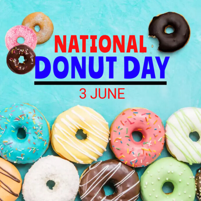 NATIONAL DONUT DAY Template | PosterMyWall