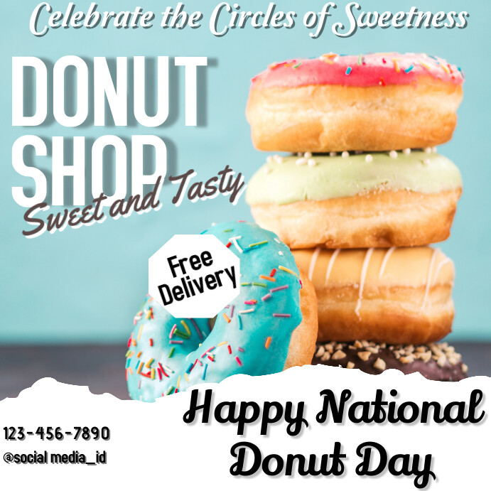 national donut day Template | PosterMyWall