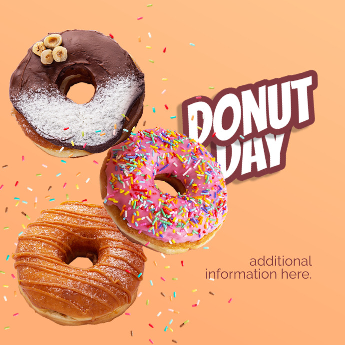 Copy of National Donut Day Instagram Post | PosterMyWall