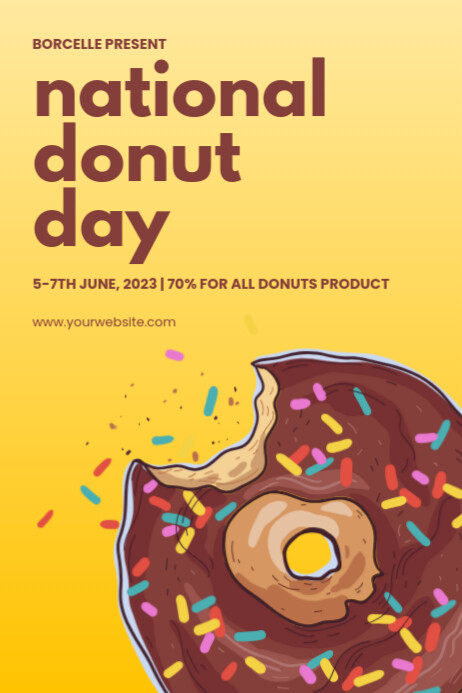Copy of national donut day template | PosterMyWall