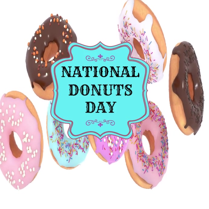 National Donuts Day Animated Video Template | PosterMyWall