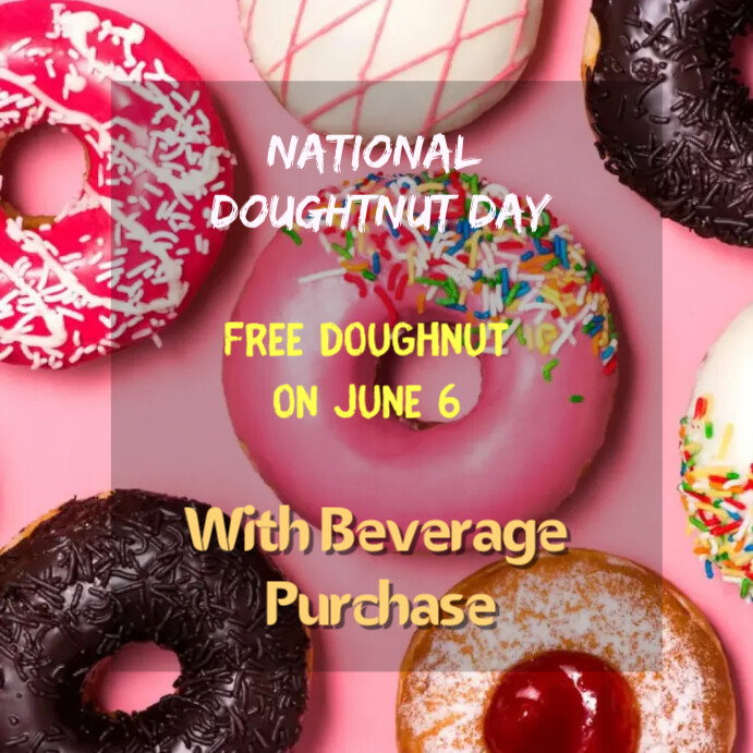 Copy of national doughnut day | PosterMyWall